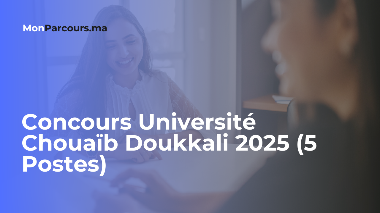 Concours Université Chouaïb Doukkali 2025 cinq postes à pourvoir